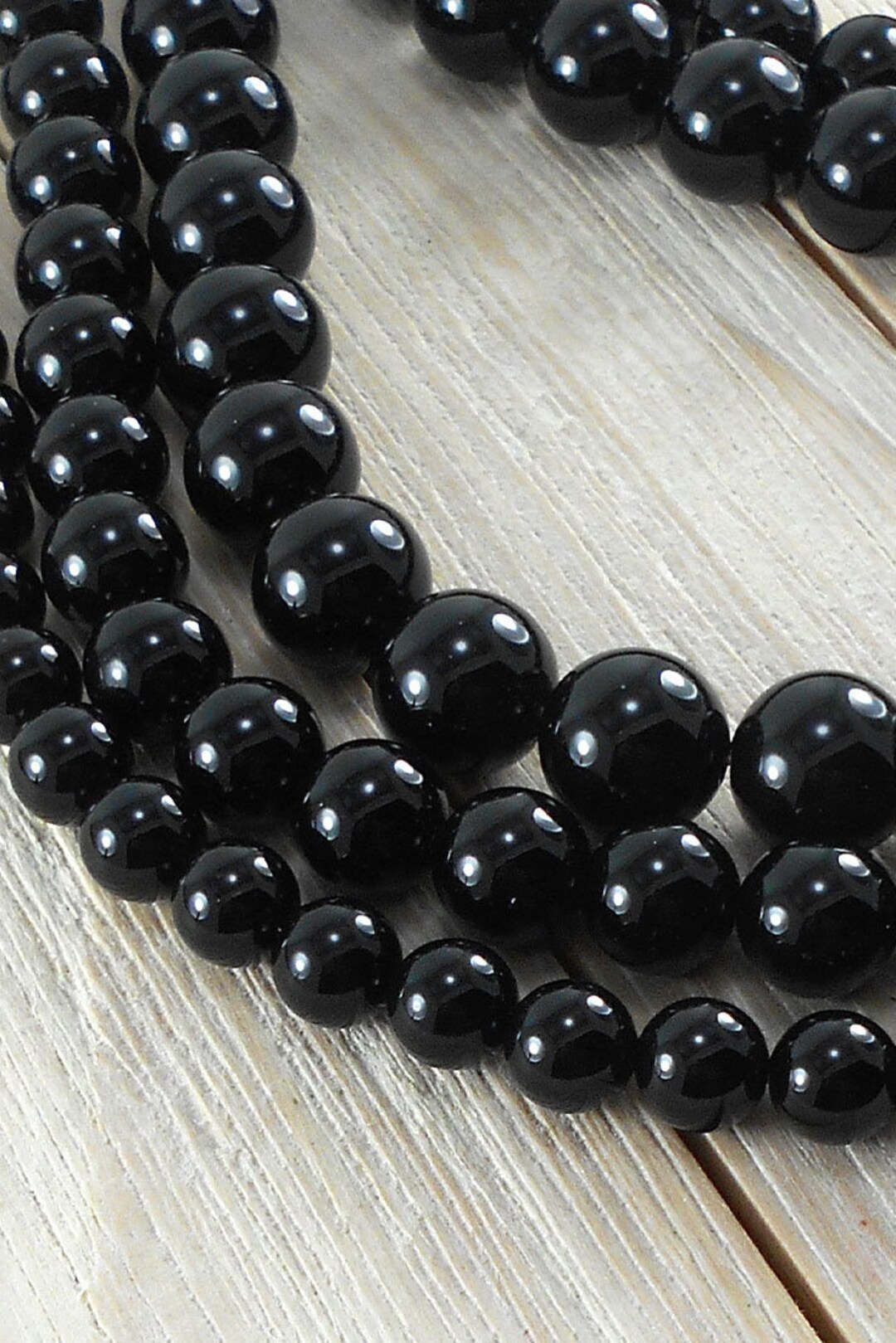 Round Black Agate Beads: 8mm, 10mm, 12mm Gemstone Beads - Etsy