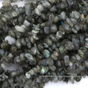30 Strand of Natural Labradorite Chip Beads Natural Gemstone Chips ...