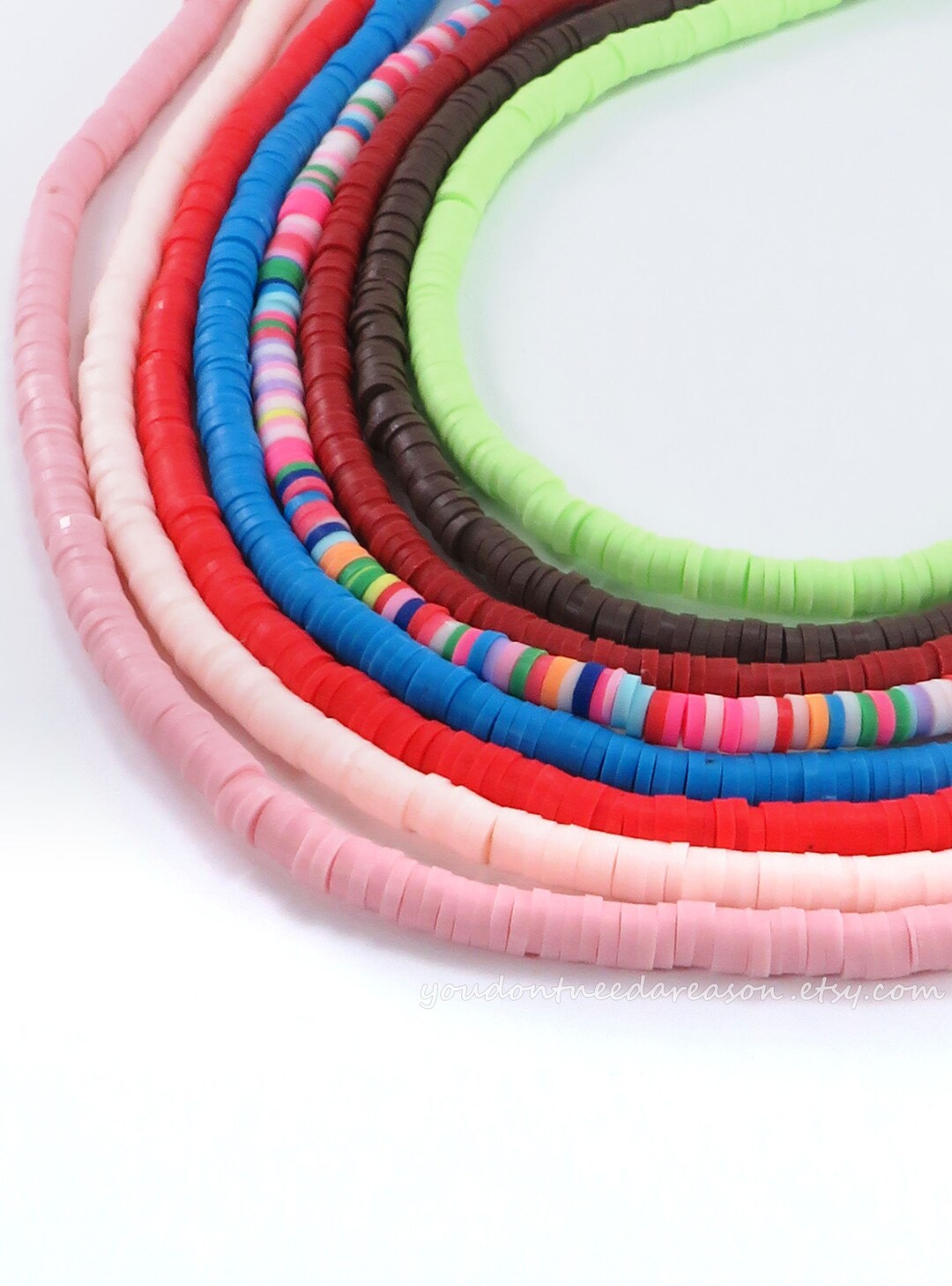 4mm Polymer Clay Flat Round Disc Beads for Jewelry Making | Approximate ...