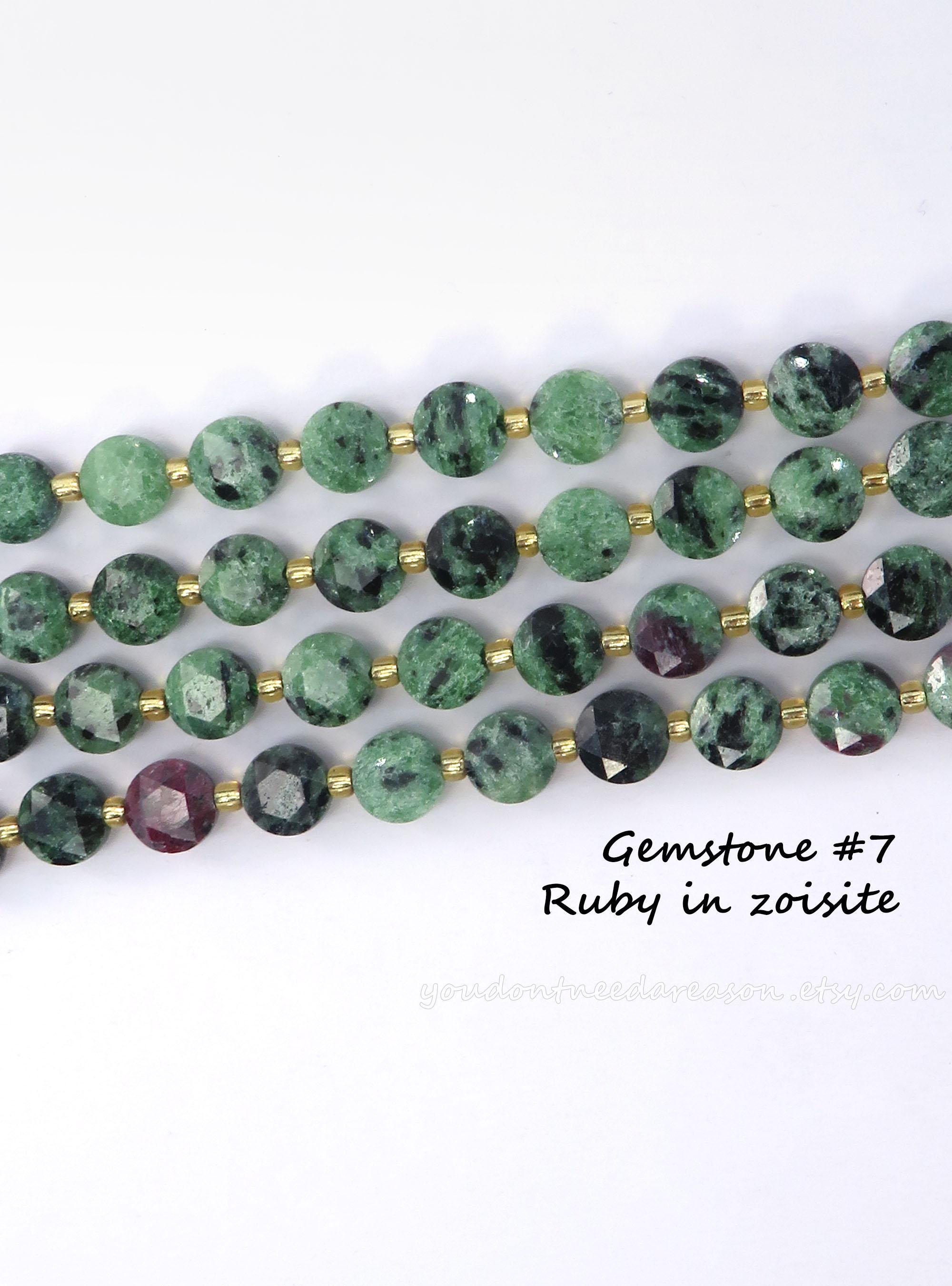 Faceted Flat Round Gemstone Beads (8-8.5x5mm) - Etsy