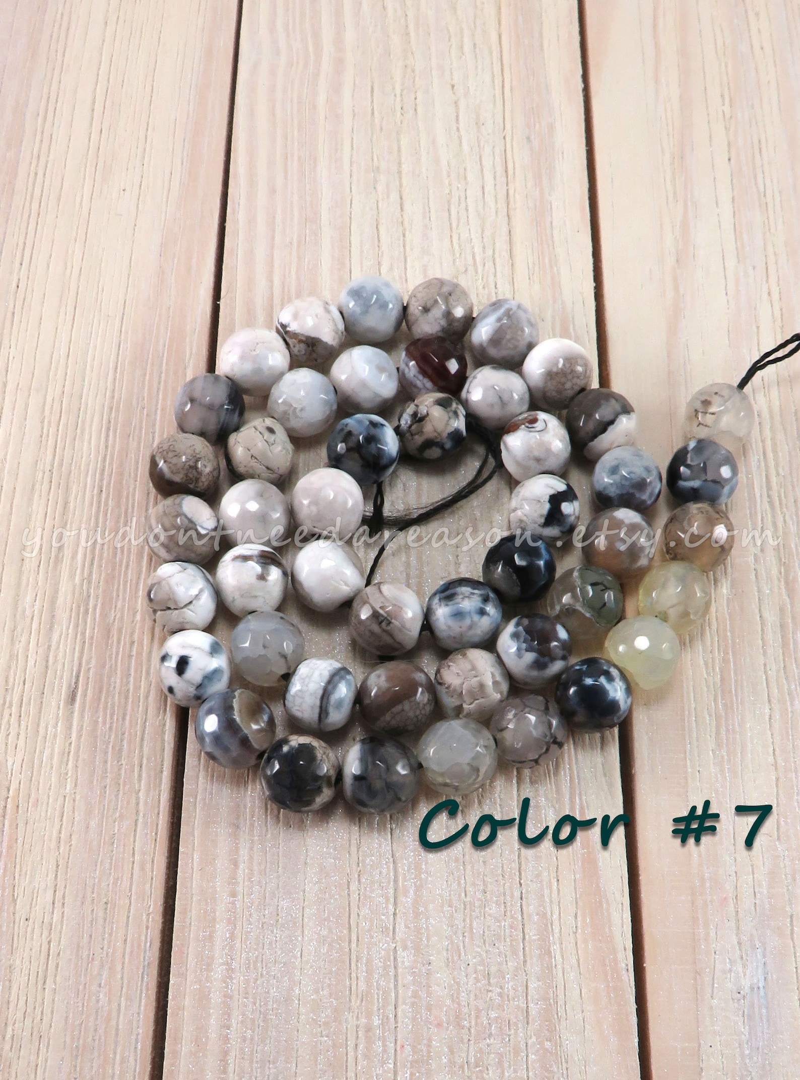 Round Faceted Fire Agate Beads Natural Gemstone Beads - Etsy