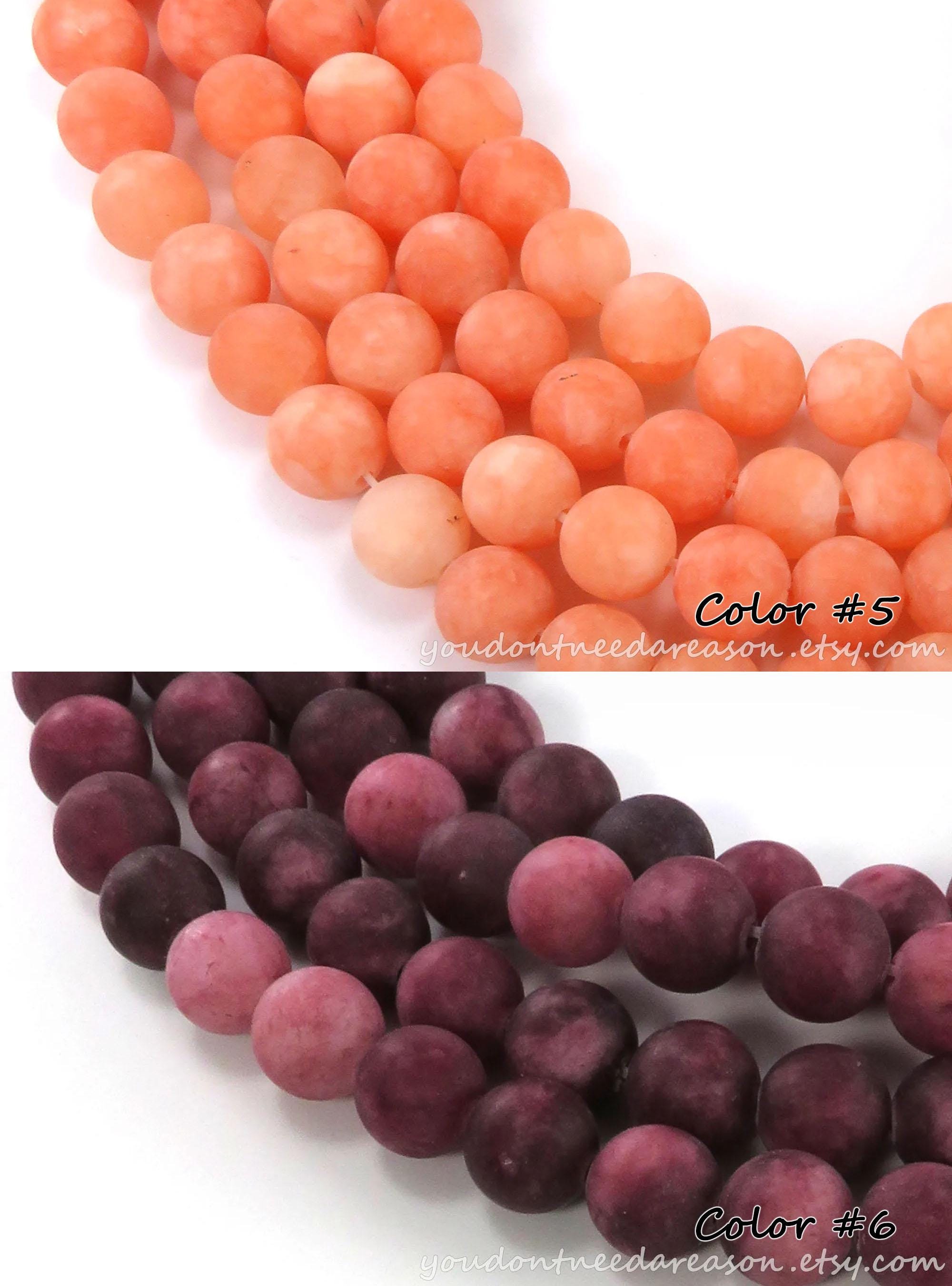 Frosted Jade Gemstone Beads: Matte Natural Jade, 8-9mm - Etsy
