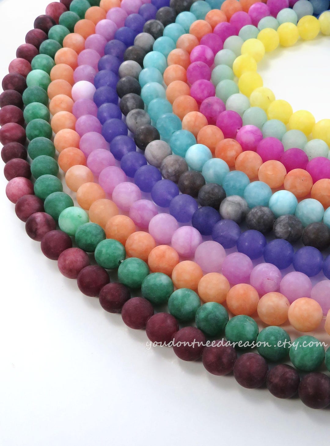Frosted Jade Gemstone Beads: Matte Natural Jade, 8-9mm - Etsy