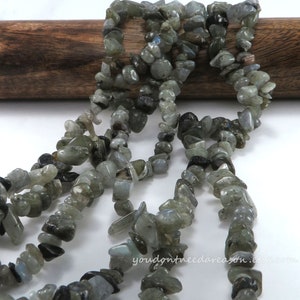 30 Strand of Natural Labradorite Chip Beads Natural Gemstone Chips ...