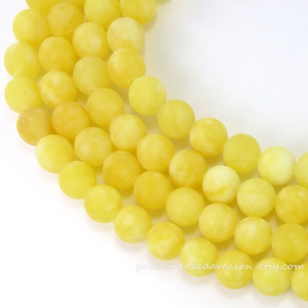 Yellow Jade Beads - Etsy