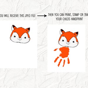 Printable Forest Animals Handprint Art Bundle, Day Care Keepsake ...