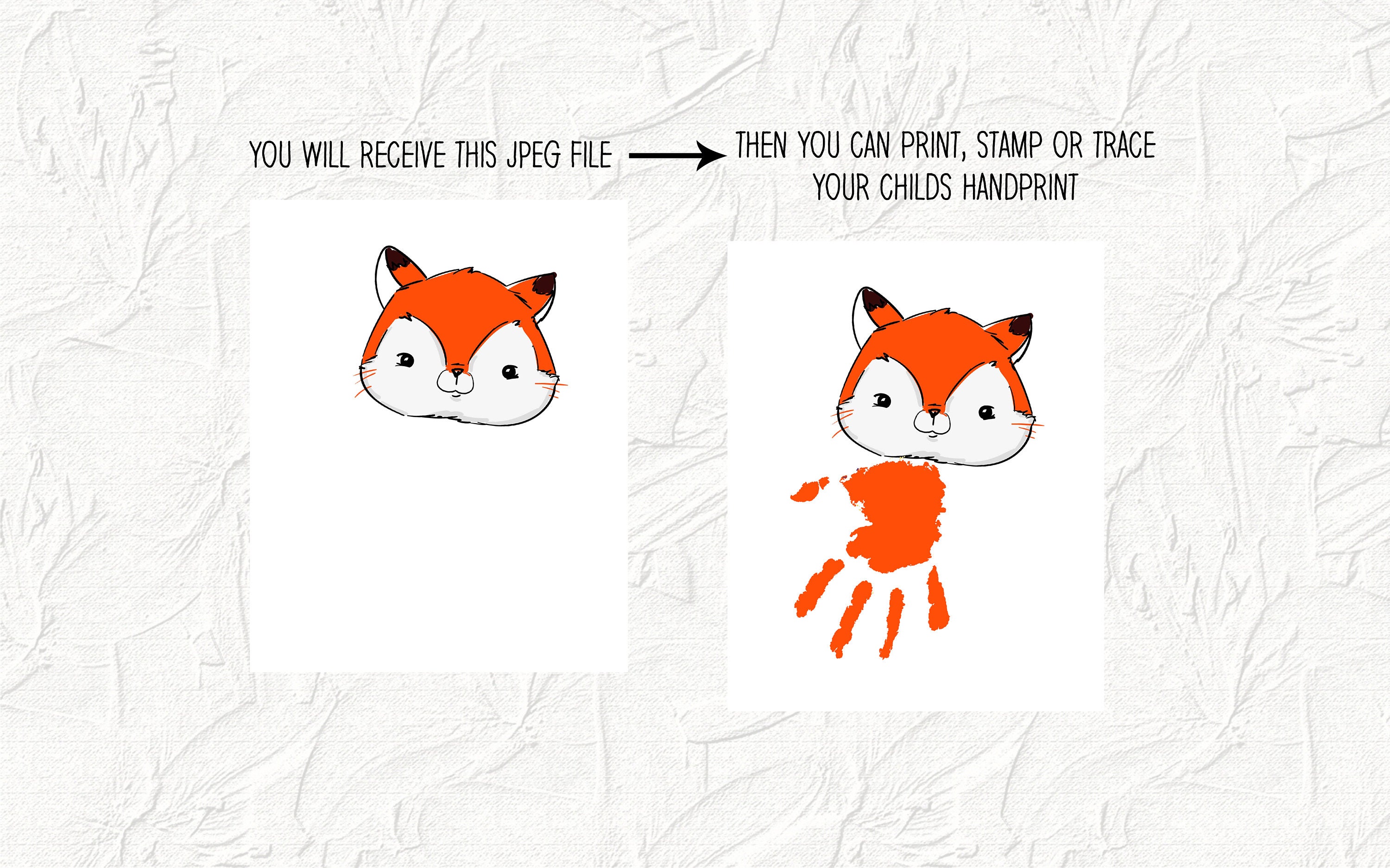 Printable Forest Animals Handprint Art Bundle, Day Care Keepsake ...