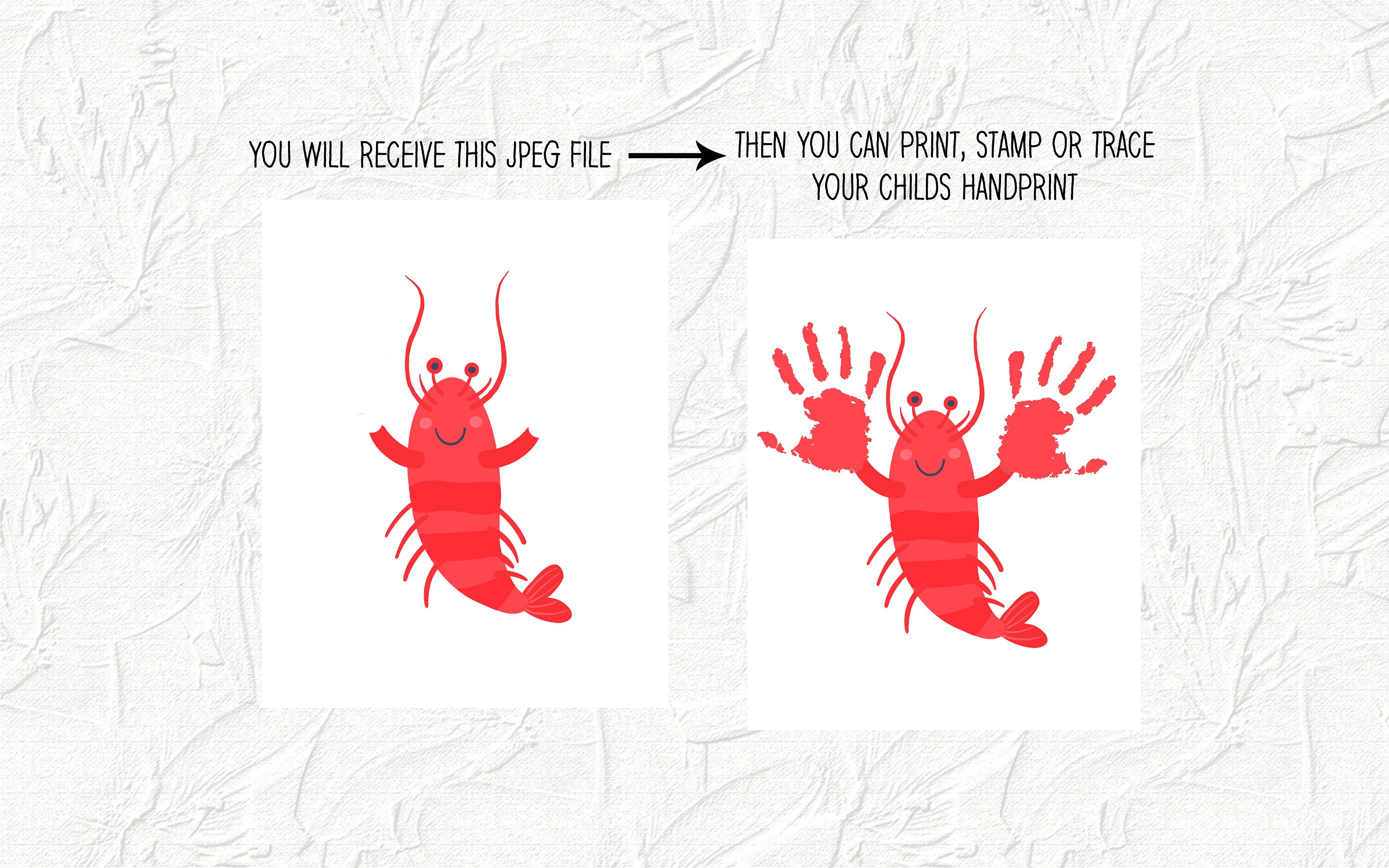 Printable Sea Animals Handprint Art Bundle, Daycare Keepsake, Preschool ...