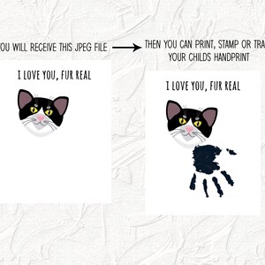 Printable Cat Handprint Craft Animals Handprint Art Bundle | Etsy
