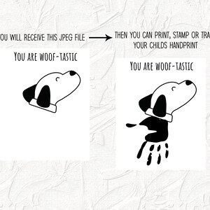 Printable Dog Handprint Craft, Animals Handprint Art Bundle, Day Care ...