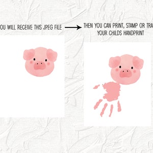 Printable Farm Animals Handprint Art Bundle, Daycare Keepsake ...