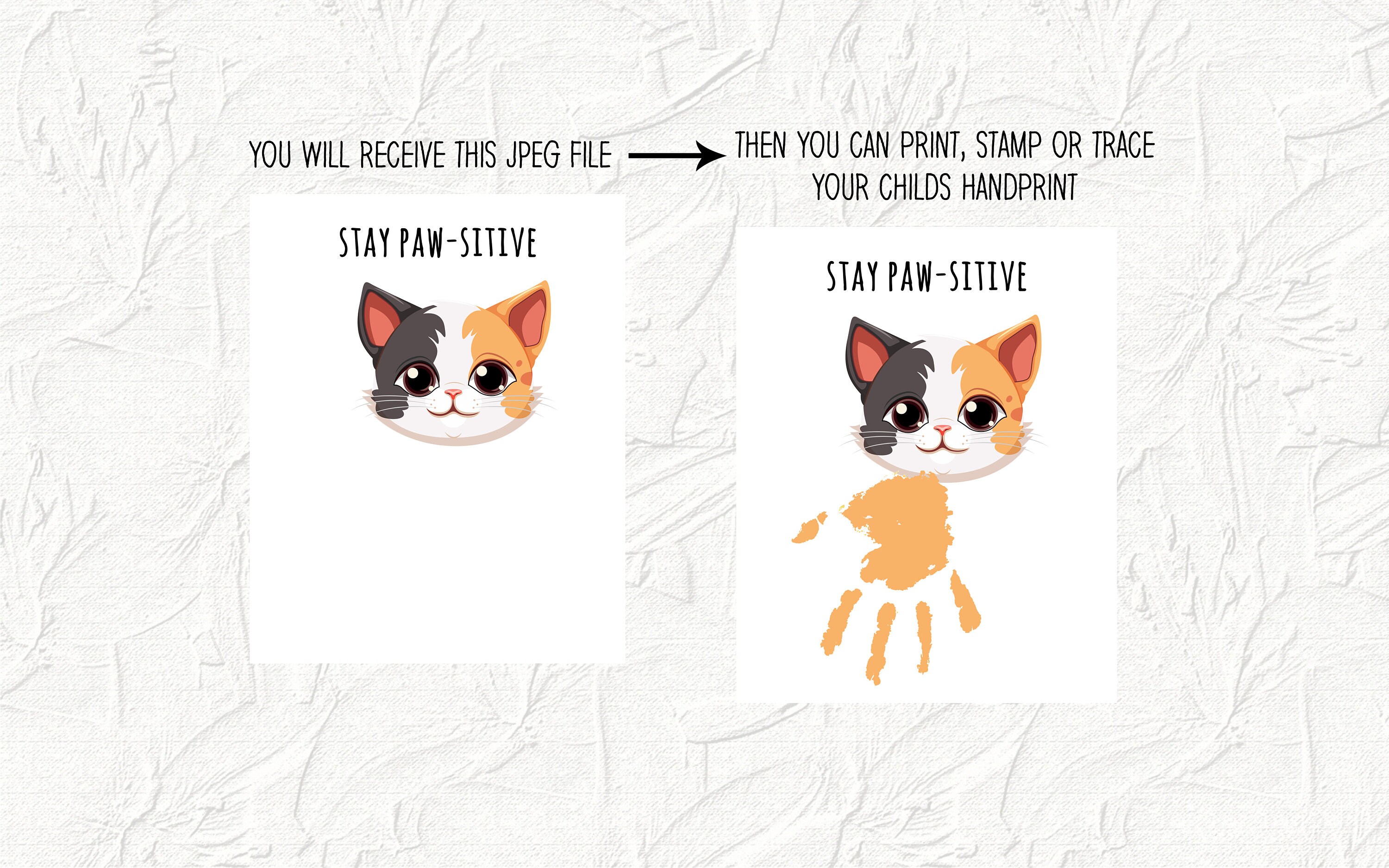 Printable Cat Handprint Craft, Animals Handprint Art Bundle, Day Care ...