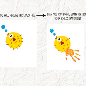 Sea Animals Handprint Art Bundle, Printable Summer Handprint, Daycare ...
