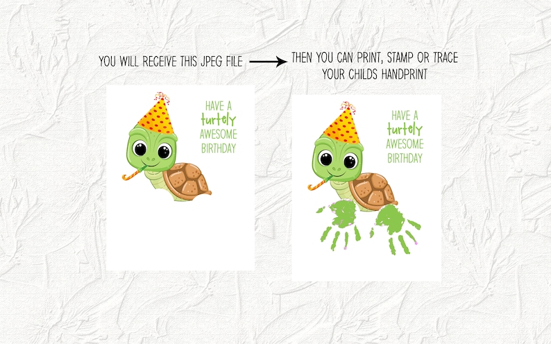 Printable Birthday Handprint Art For Dad Mum Grandpa Etsy