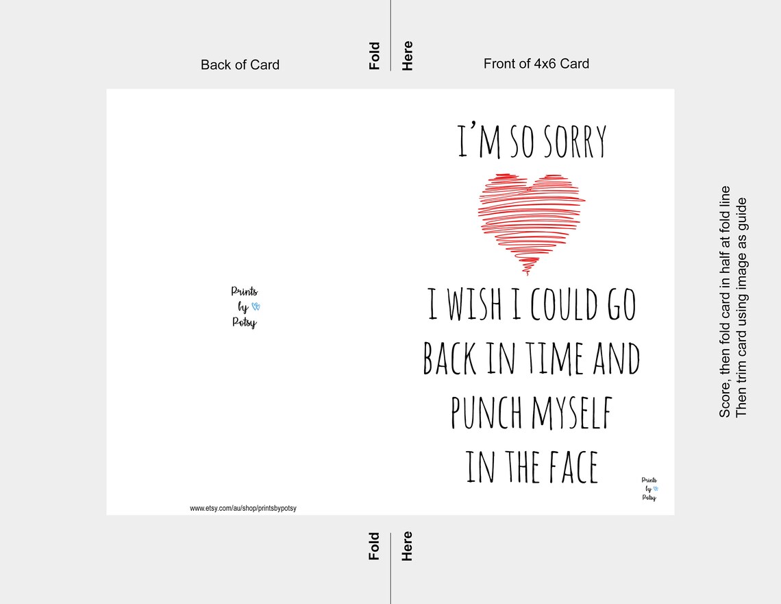 Sorry Husband, Sorry Card, Sorry Card Boyfriend, Sorry Card Girlfriend ...