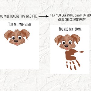 Printable Dog Handprint Craft, Animals Handprint Art Bundle, Day Care ...