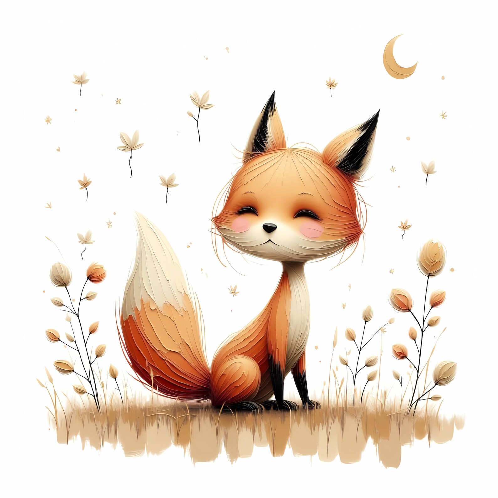 Baby Fox Clipart, 10 High Res Watercolor Jpgs, Nursery Images for Junk ...