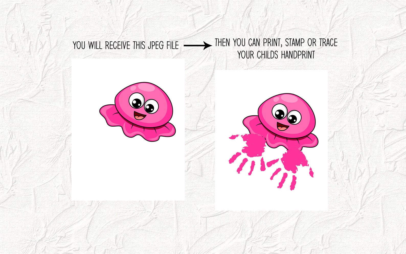 Printable Sea Animals Handprint Art Bundle, Daycare Keepsake, Preschool ...