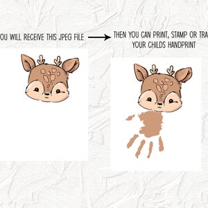 Printable Forest Animals Handprint Art Bundle, Day Care Keepsake ...