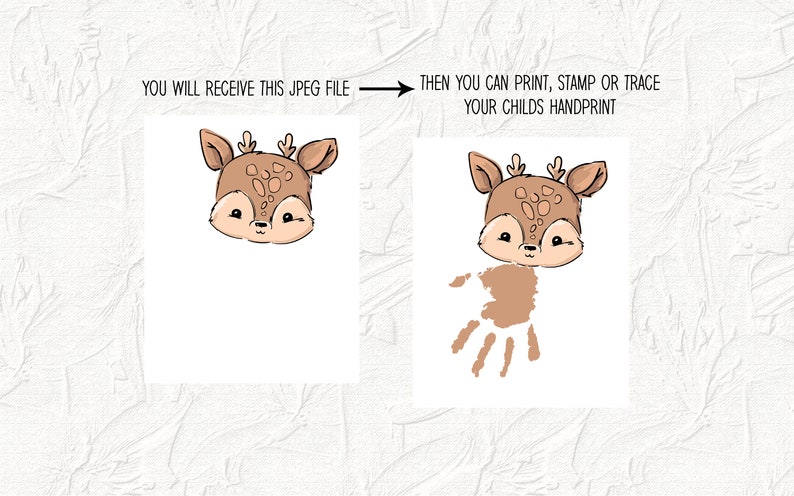 Printable Forest Animals Handprint Art Bundle, Day Care Keepsake ...