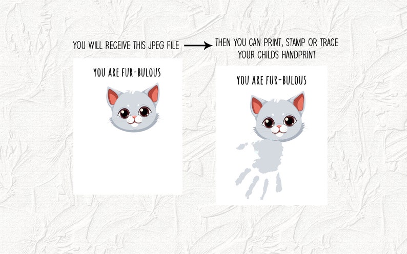 Printable Cat Handprint Craft, Animals Handprint Art Bundle, Day Care ...