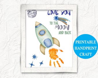Fathers Day Handprint Art - Etsy