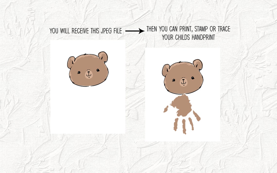 Printable Forest Animals Handprint Art Bundle, Day Care Keepsake ...