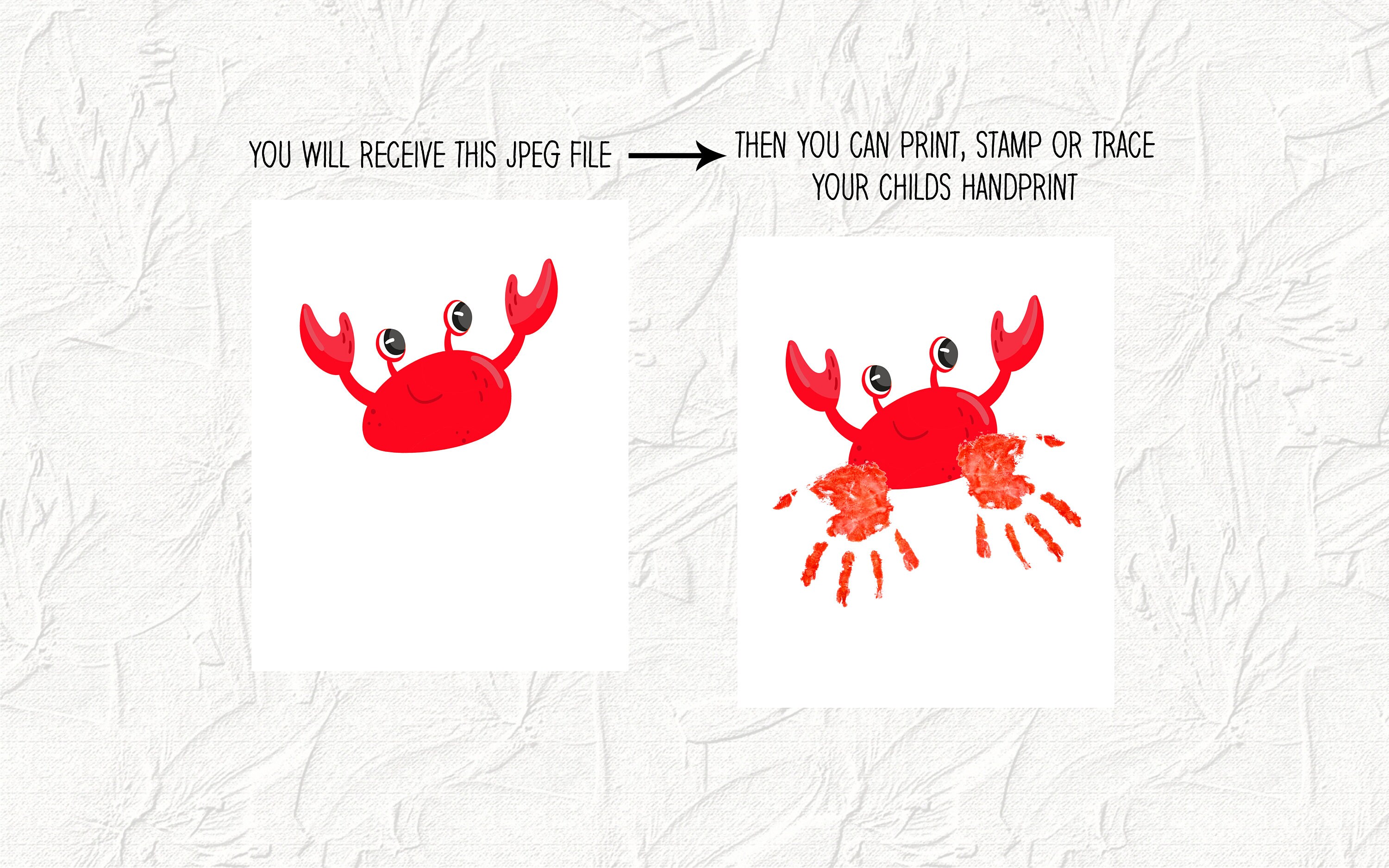 Sea Animals Handprint Art Bundle, Printable Summer Handprint, Daycare ...