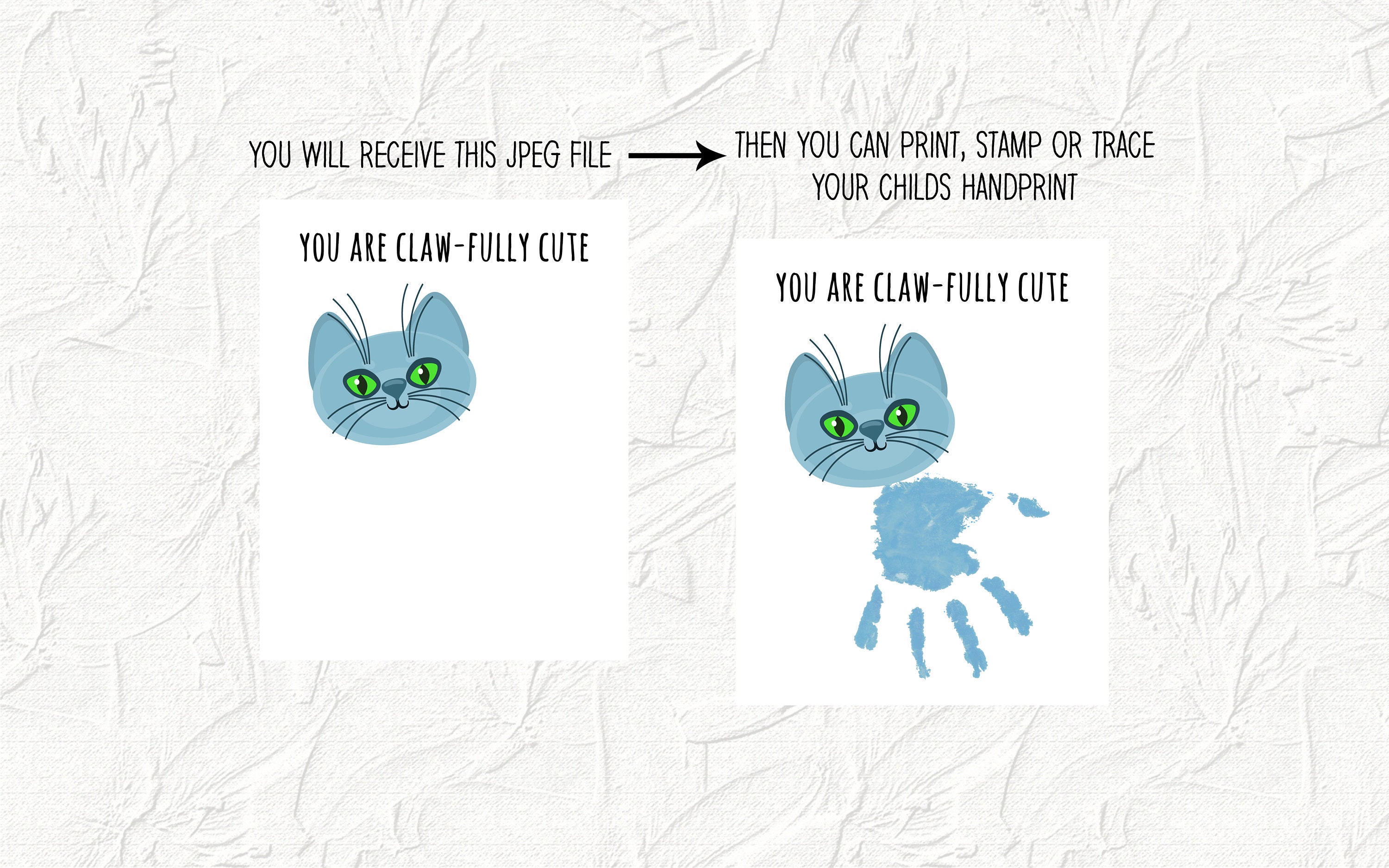 Printable Cat Handprint Craft, Animals Handprint Art Bundle, Day Care ...