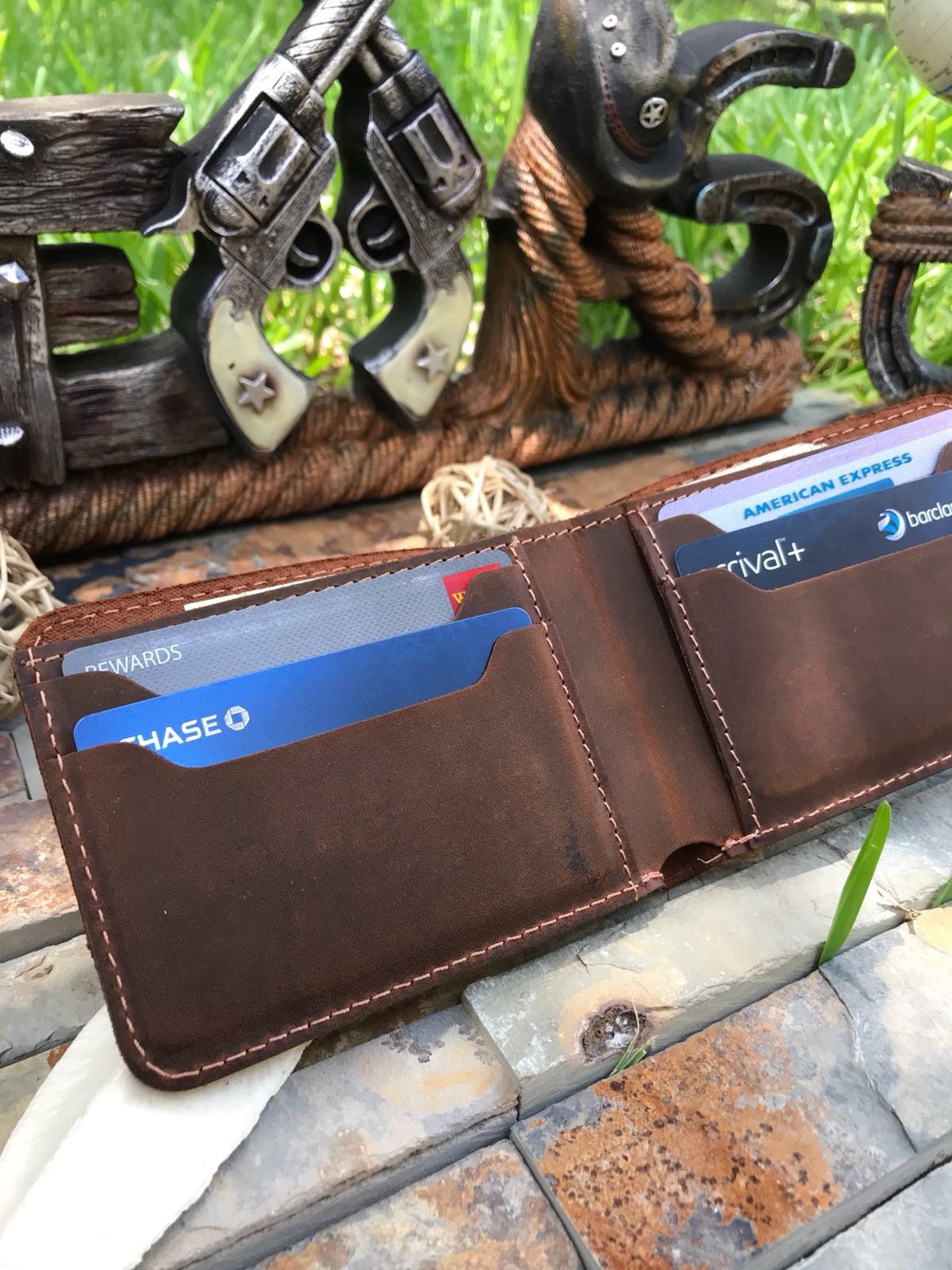 Leather Wallet•Wallet•Man Leather Wallet•Minimalist Wallet•Personalize ...