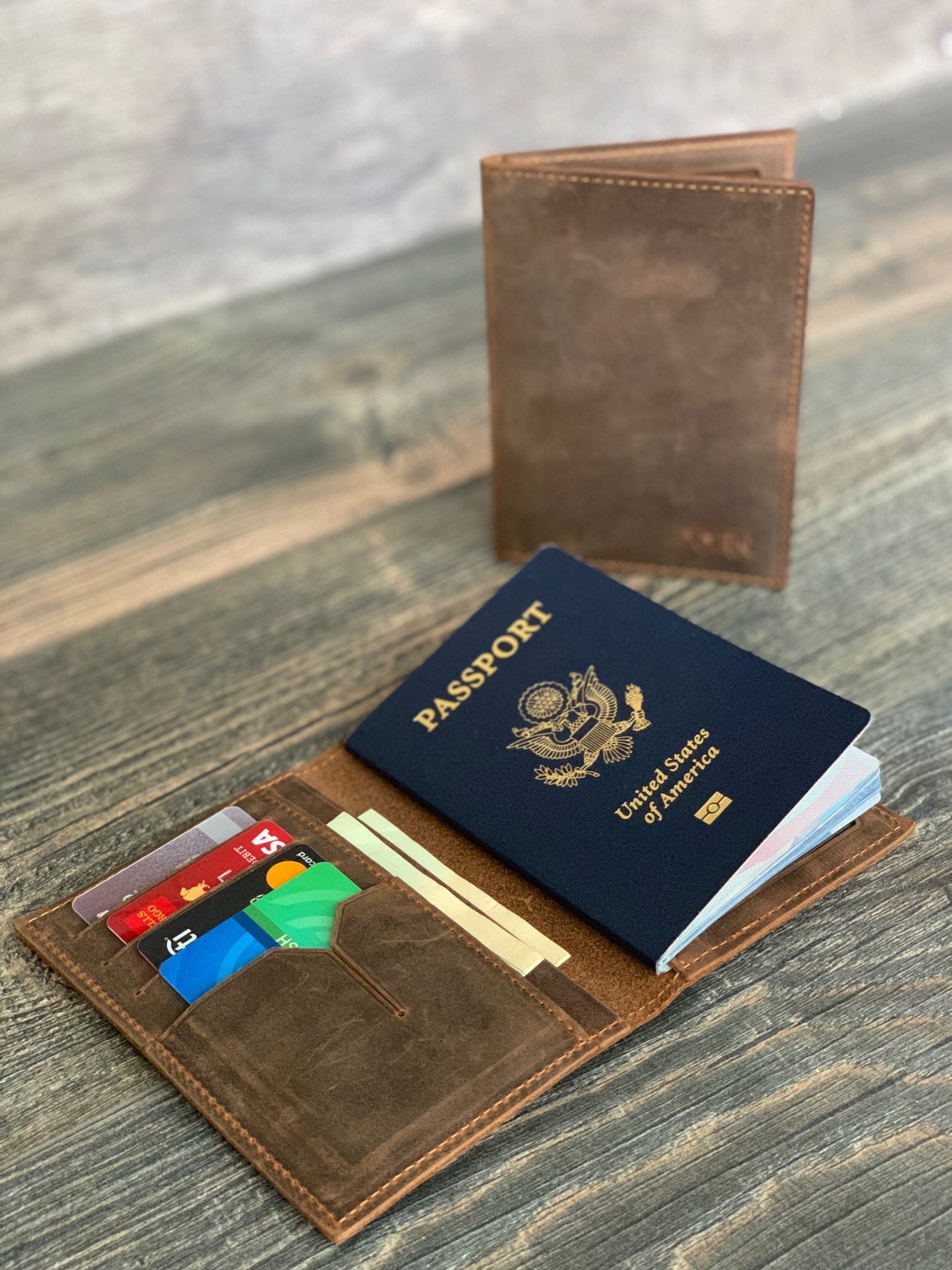 Leather Passport Holder Personalize Leather Passport Cover Travel Wallet Passport Wallet