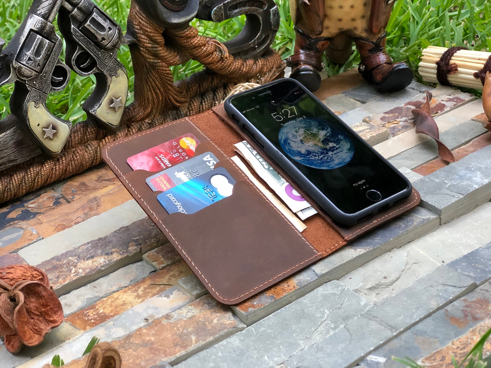 Iphone 12 Leather Wallet Case Iphone 12 Leather Case Iphone 12 | Etsy