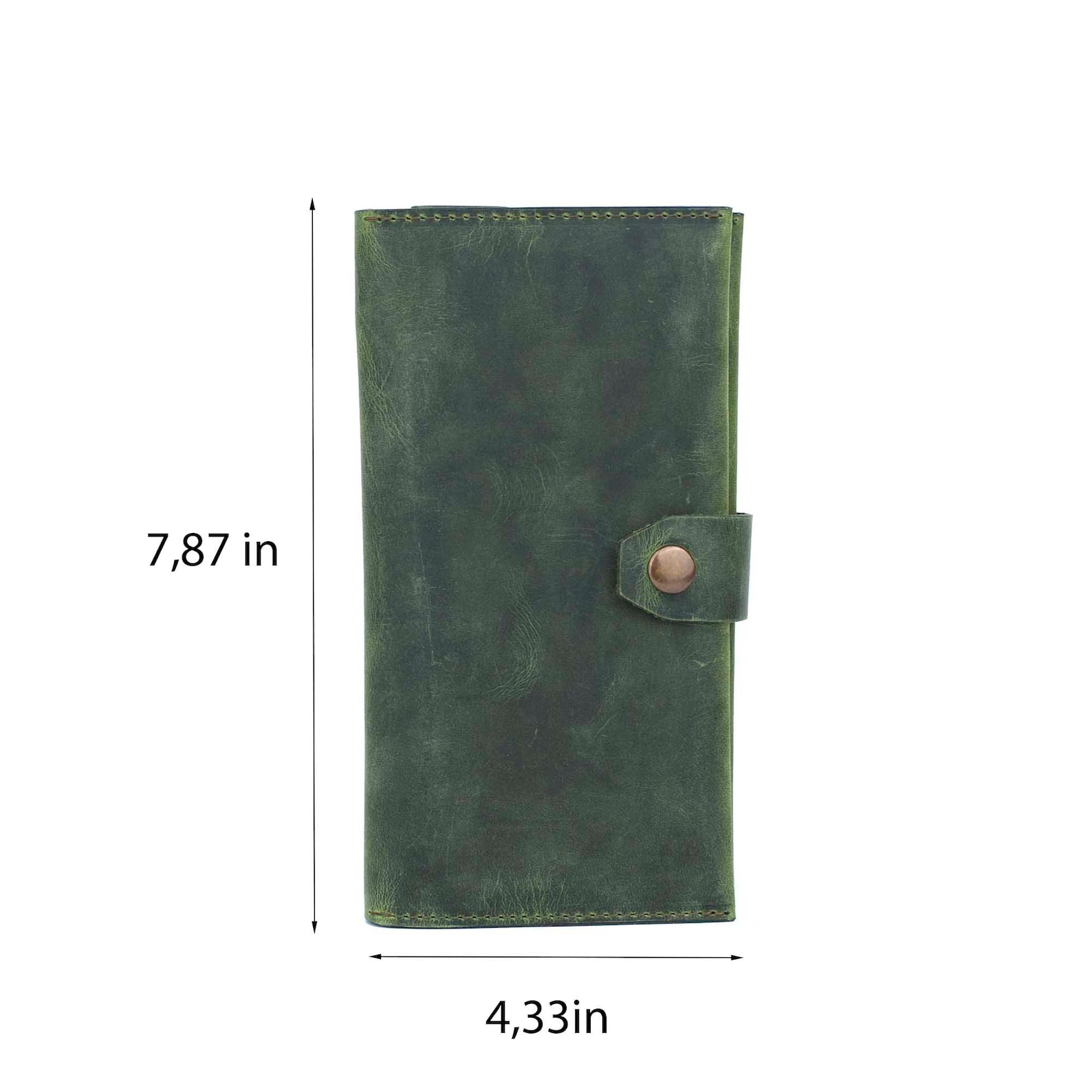 Green leather wallet women Leather women's wallet Card | Etsy