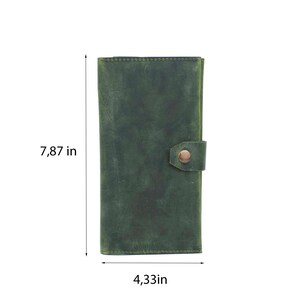 Green Leather Wallet Women, Leather Women's Wallet, Card Wallet, Custom ...
