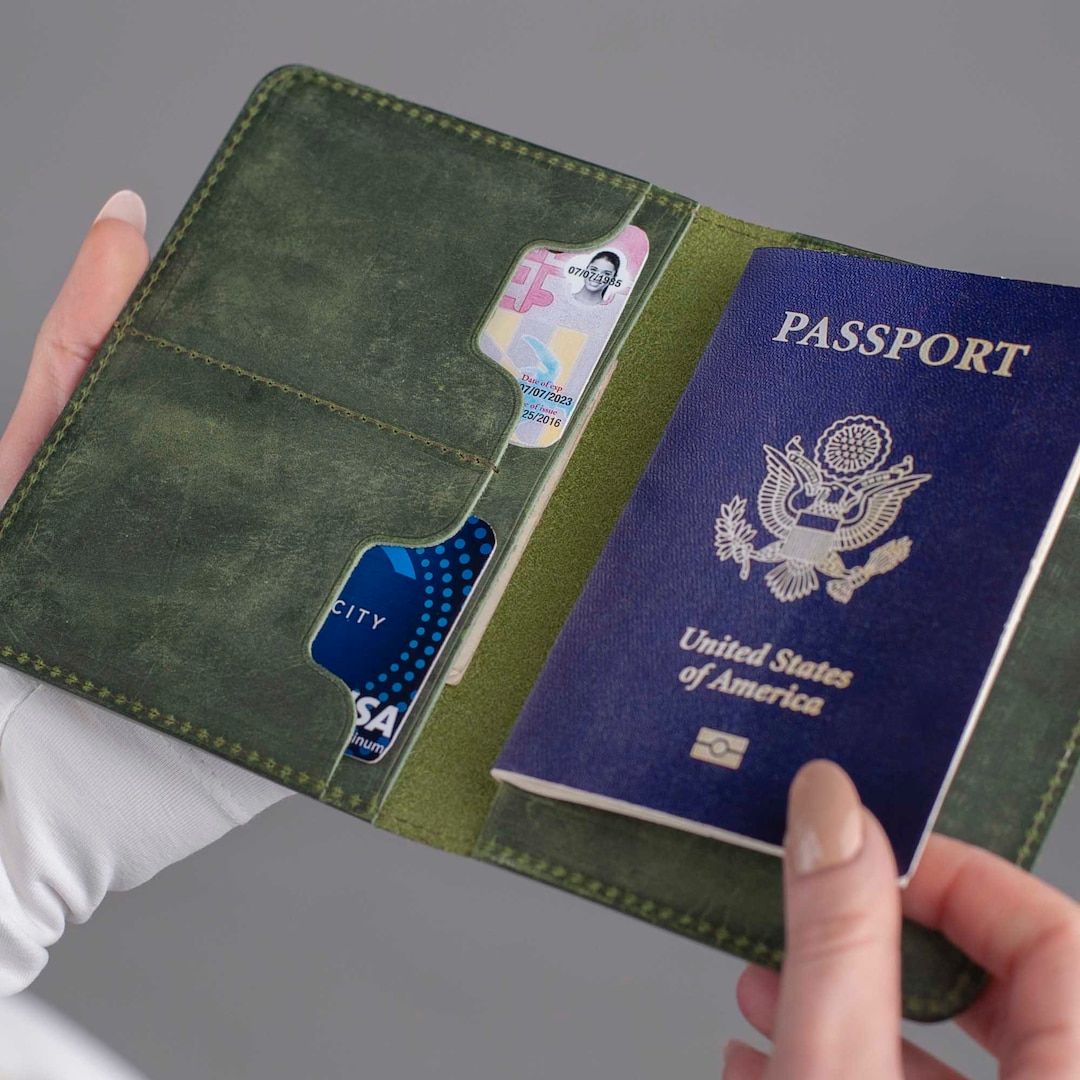 Leather Passport Wallet, Passport Wallet, Travel Wallet, Passport Case ...