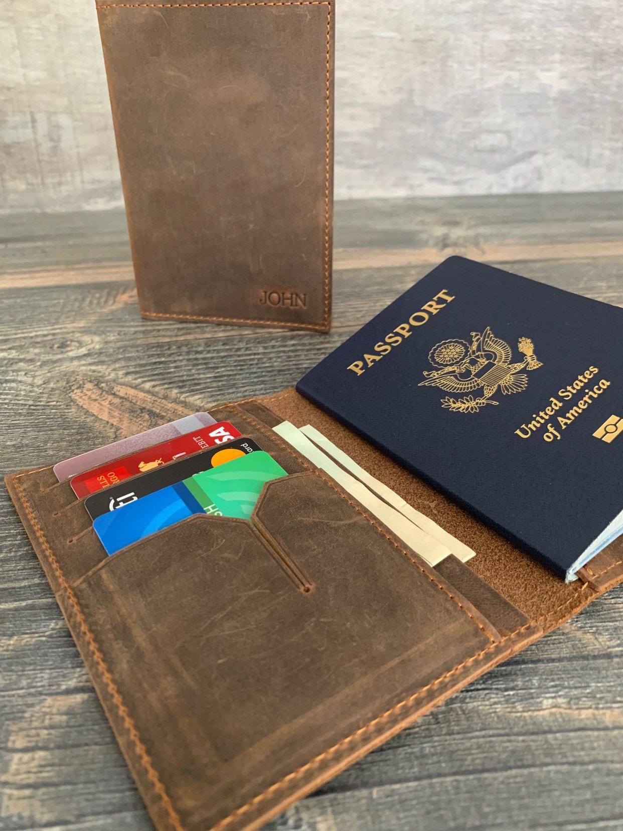 Leather Passport Holder Personalize Leather Passport Cover Travel Wallet Passport Wallet