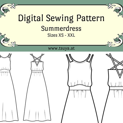 PDF Goth Summer Dress Sewing Pattern XS-XXL - Etsy