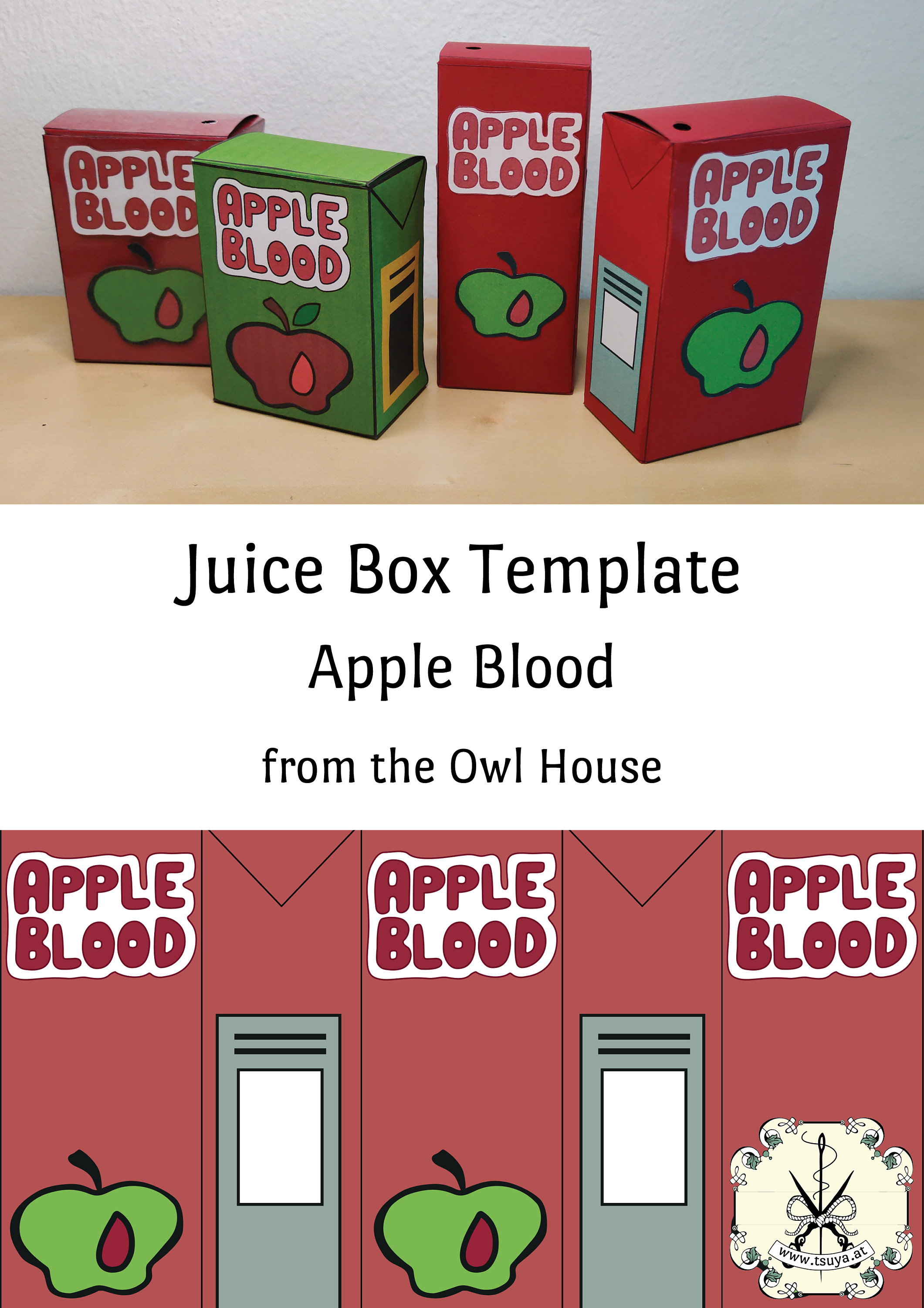 Apple Blood Juice Box (the Owl House) Digital Template | 200 Ml, 6 Oz ...