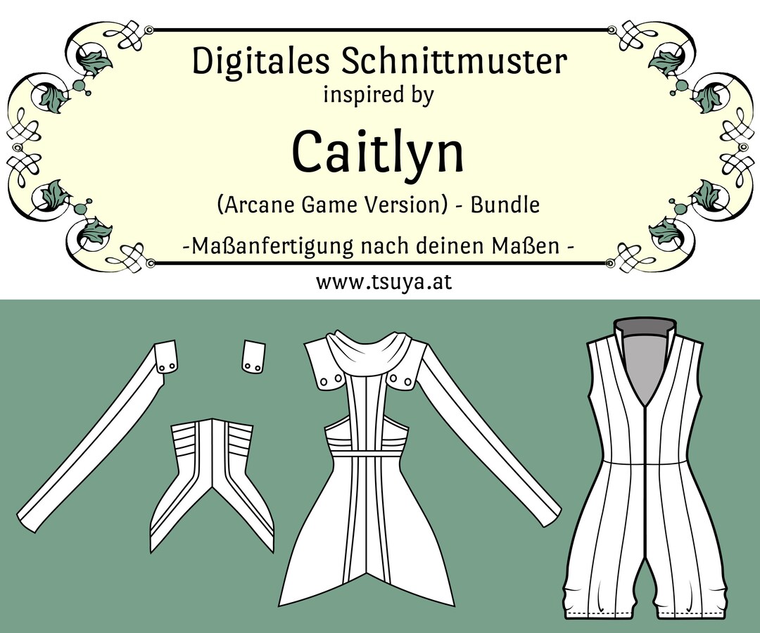 Caitlyn Cosplay Sewing Pattern League of Legends (bundle Game Version ...