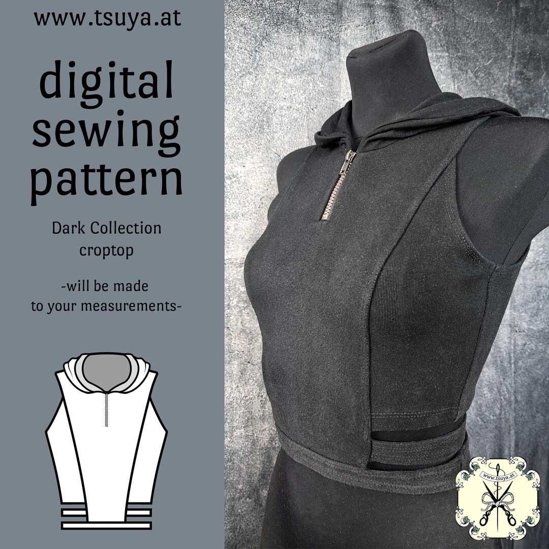 Cyberpunk Croptop TAILOR MADE Sewing Pattern NO Sizes! | Will Be Made ...