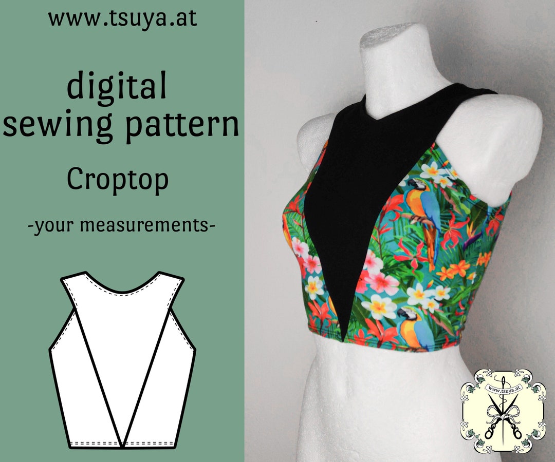 PDF Custom Croptop Sewing Pattern Custom Made to Your Measurements - Etsy