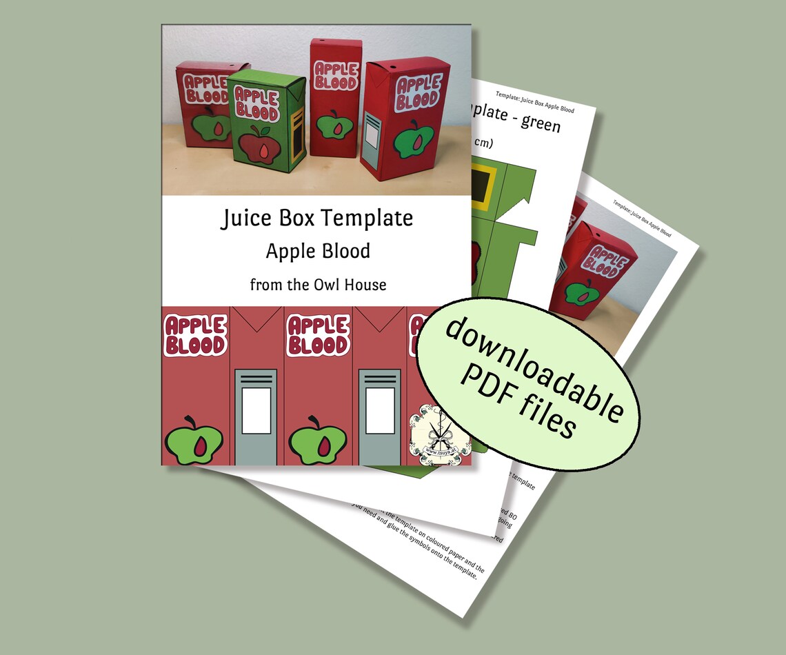Apple Blood Juice Box the Owl House Digital Template 200 - Etsy Canada
