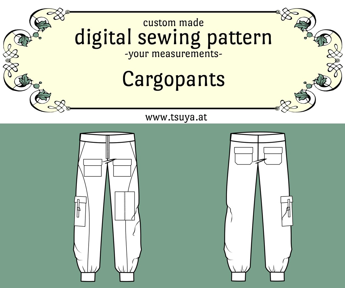 PDF Cargopants Cyberpunk Sewing Pattern Custom Made to | Etsy