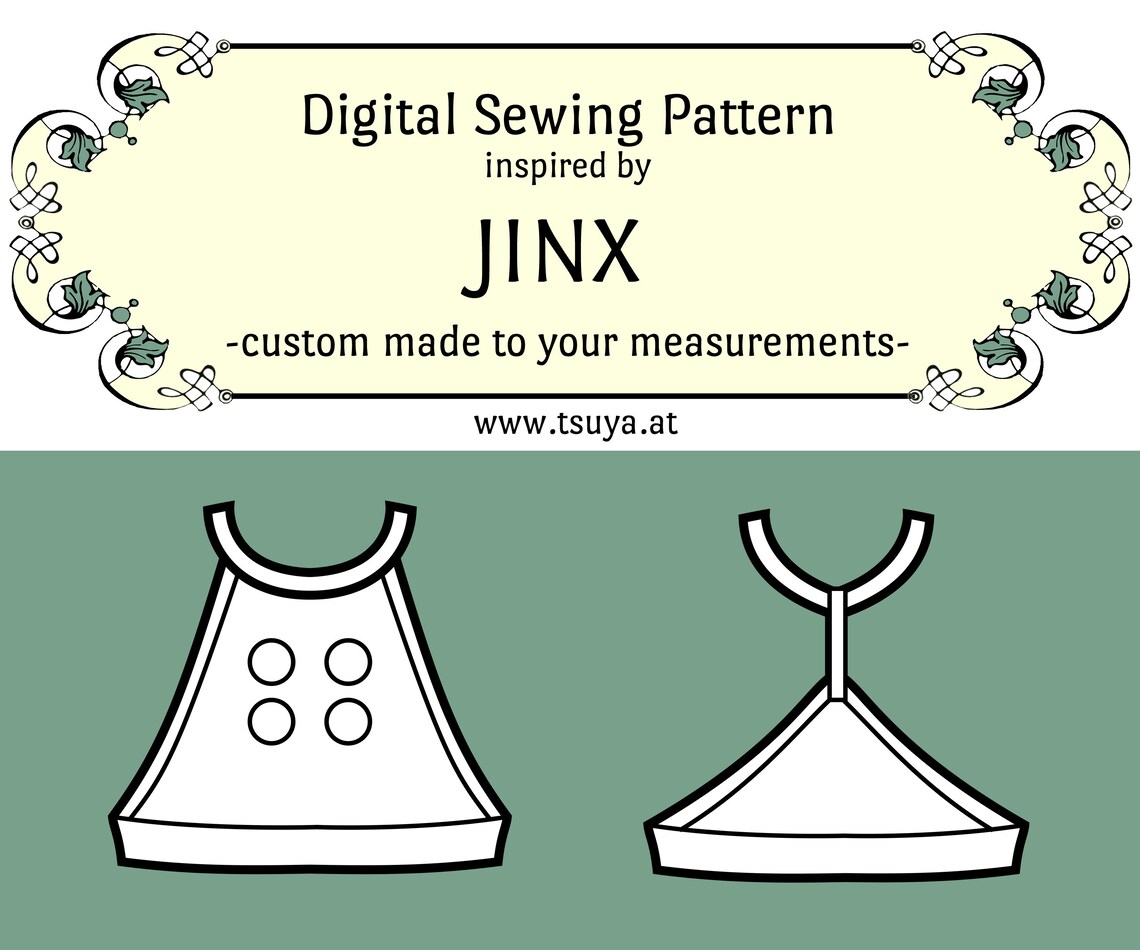 Arcane Jinx Top Shirt (league of Legends) Inspired Sewing Pattern ...