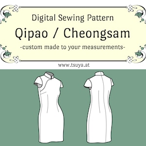 PDF| Qipao/ Cheongsam | Custom Made Sewing Pattern - Etsy