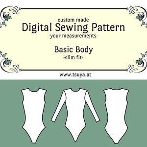 PDF | Basic Body Sewing Pattern | Custom Made to Your Measurements - Etsy
