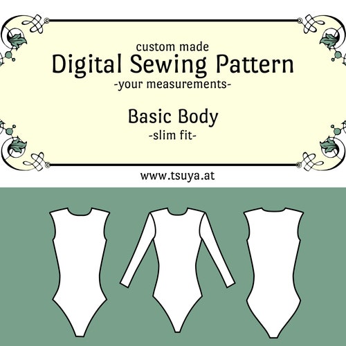 PDF Basic Body Sewing Pattern Custom Made to Your - Etsy