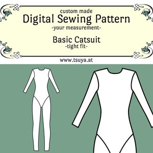 PDF | Basic Catsuit Sewing Pattern | Custom Made to Your Measurements ...