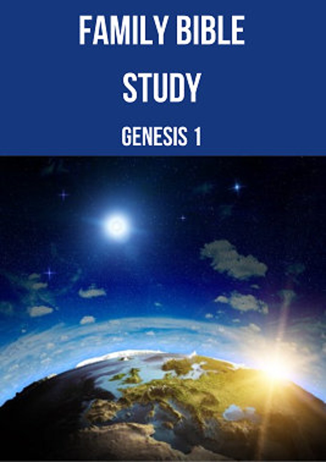 Bible Study Printable - Genesis 1 Family Bible Study - Etsy