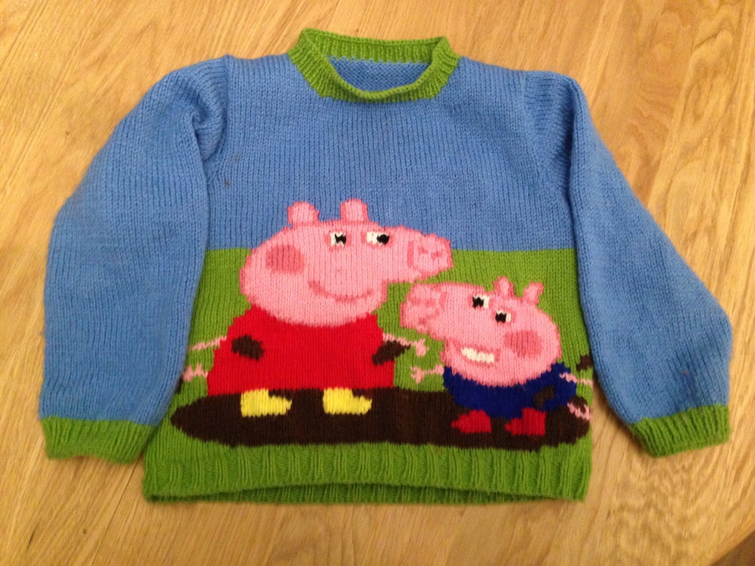 Handmade Peppa Pig George Pig Children's Jumper Hand - Etsy